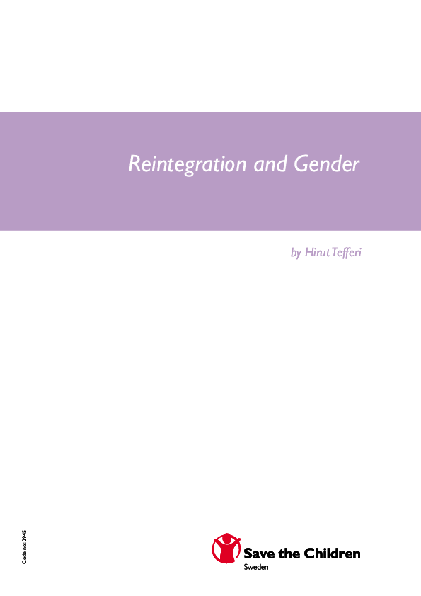 Reintegration and gender - Save the Children’s Resource Centre