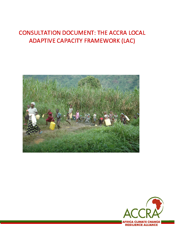 ACCRA adaptive capacity framework consultation version - Save the ...