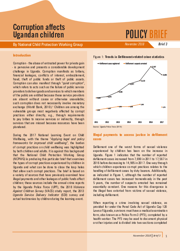 Corruption Affects Ugandan Children - Save the Children’s Resource Centre