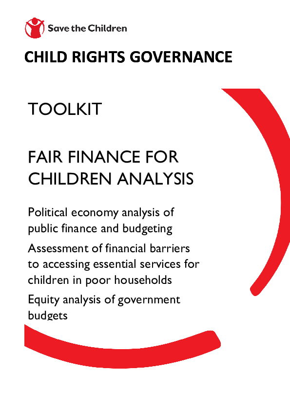 Child Rights Governance Toolkit: Fair finance for children analysis ...