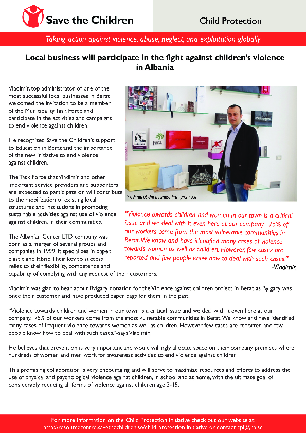 Case Study. Local business will participate in the fight against ...