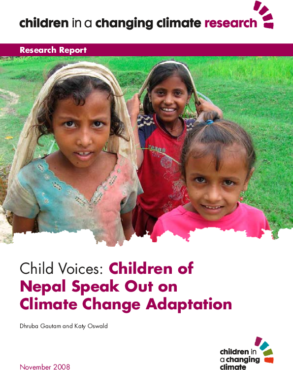 Child Voices: Children of Nepal Speak Out on Climate Change Adaptation ...