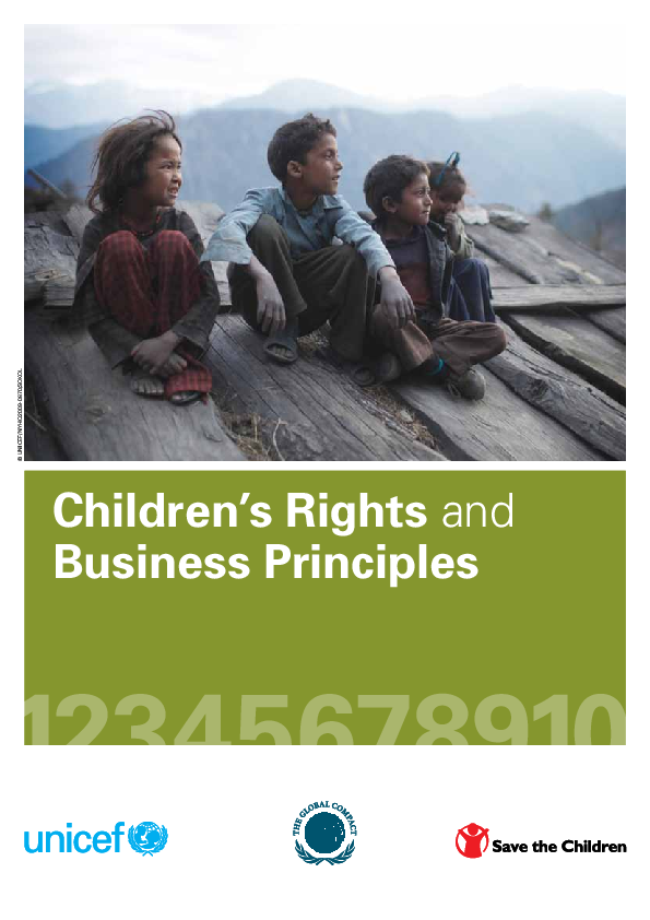 Children's Rights and Business Principles (CRBP) - Save the Children’s ...