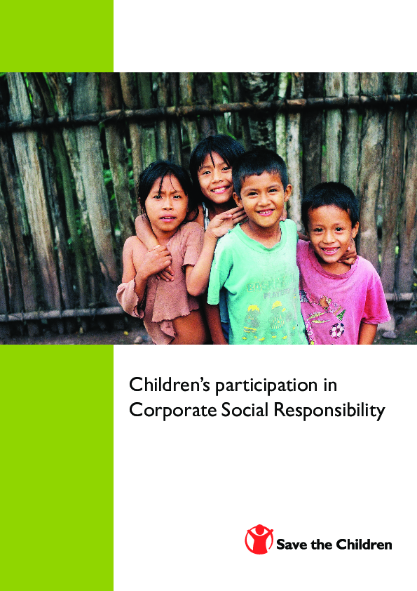 Children's Participation in Corporate Social Responsibility - Save the ...