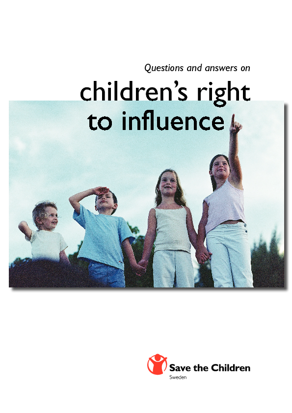 Questions and Answers on children’s right to influence | Save the ...