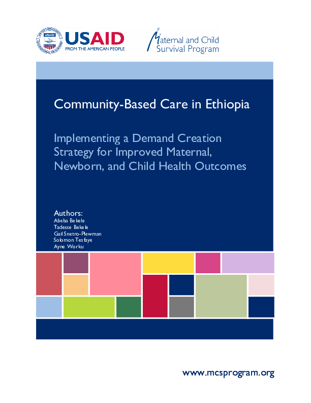Community-Based Care in Ethiopia: Implementing a Demand Creation ...