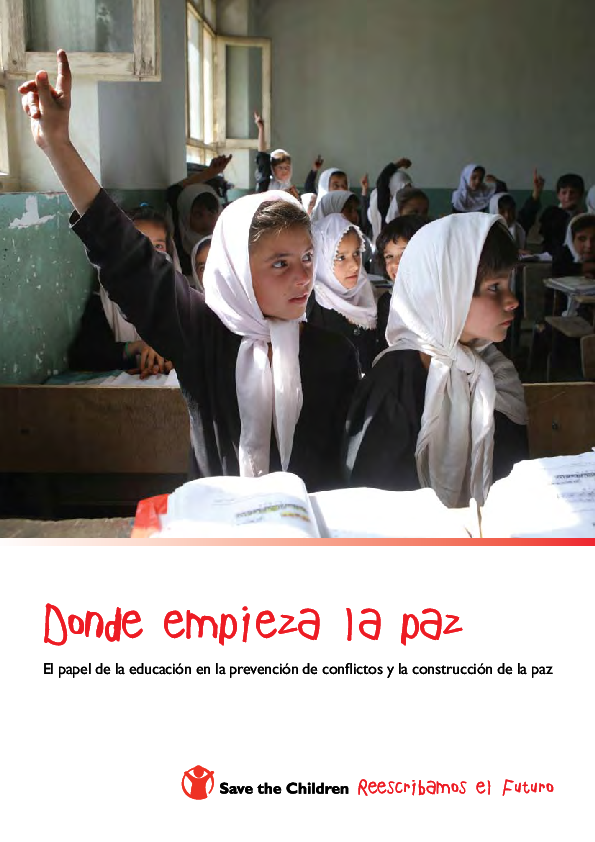 Donde Empieza la Paz - El papel de la educación en la prevención de ...