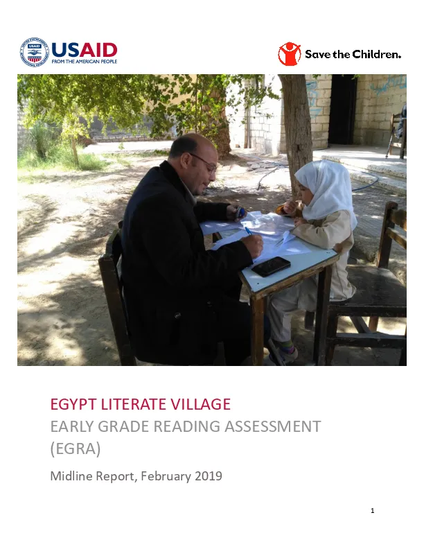 Egypt Literate Village: Early Grade Reading Assessment (EGRA) 2019 ...