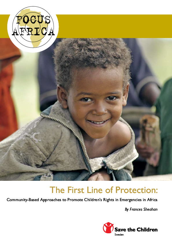First Line of Protection: Community-based approaches to promote ...