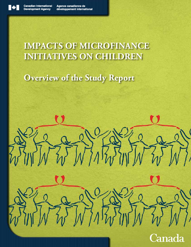 Impacts of Microfinance Initiatives on Children. Overview of the Study ...