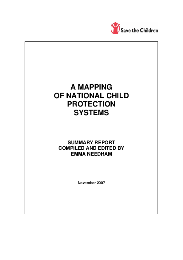 A Mapping of National Child Protection Systems - Save the Children’s ...