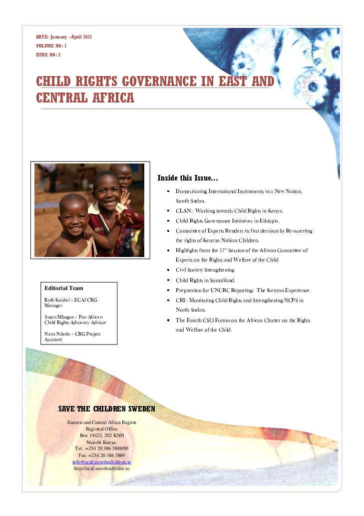 Child Rights Governance in East and Central Africa (Bulletin) - Save ...