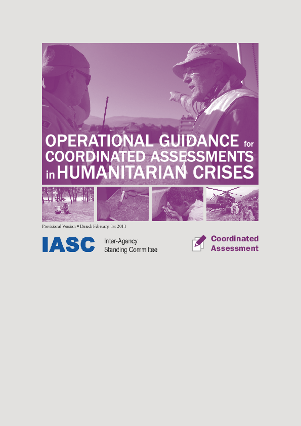 Operational Guidance for Coordinated Assessments in Humanitarian Crises ...