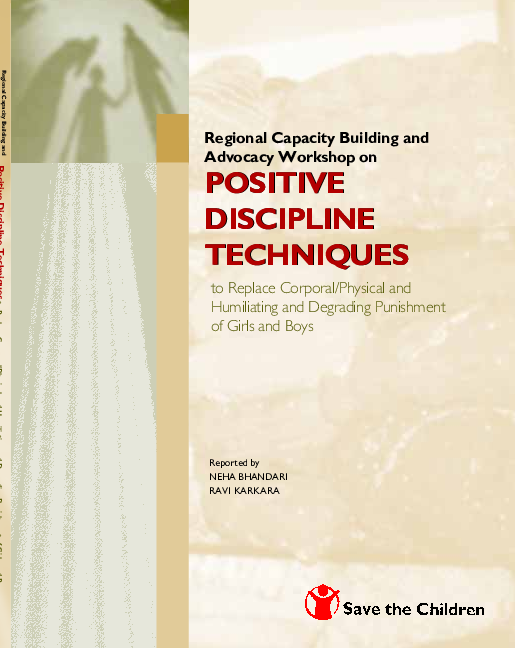 Positive discipline techniques - Regional capacity building and ...