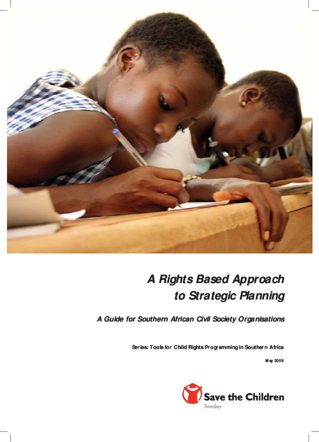 A Rights Based Approach to Strategic Planning: Guide for Southern ...