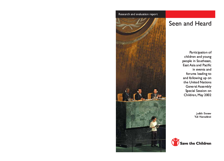 Seen and heard - Save the Children’s Resource Centre