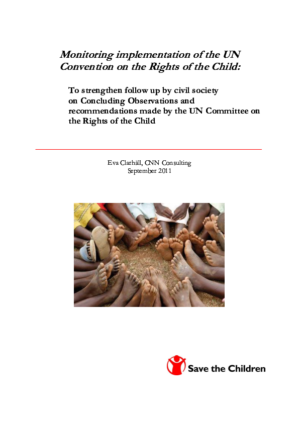 Monitoring Implementation of the UN Convention on the Rights of the ...