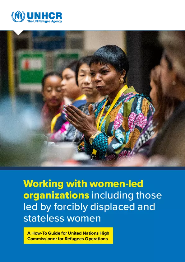 Working with Women-Led Organizations Including Those Led by Forcibly ...